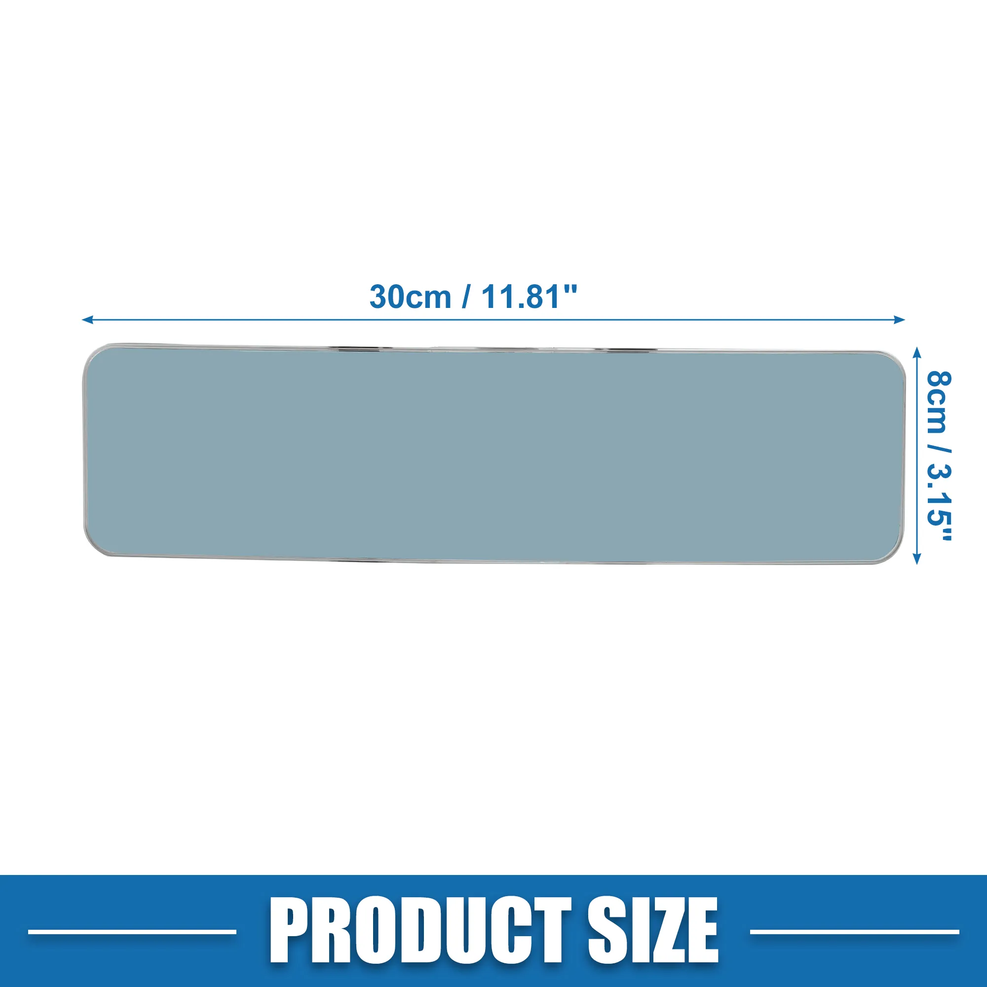 2024 Uxcell 30x8cm Panoramic Convex Rear View Mirror for Cars, Boats ...