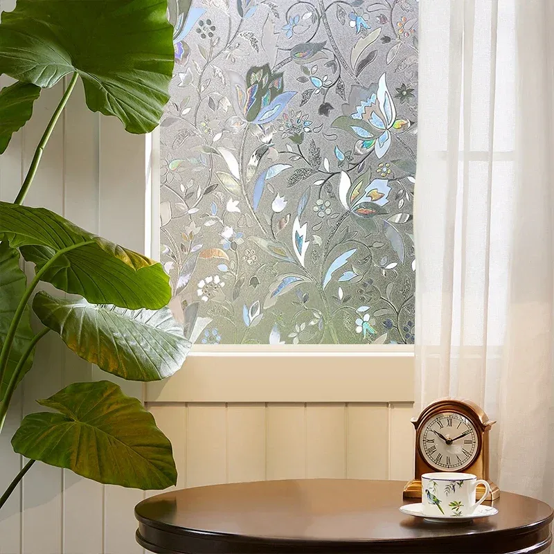 DHgate.com:New Year Static Window Film - 3D Rainbow Stained Glass ...