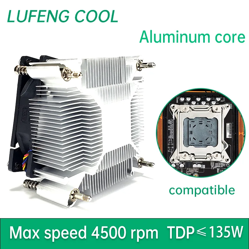 CPU cooling fan with 4-pin PWM radiator for LGA2011 X79 X99 X299 2066 ...