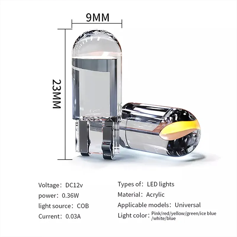 T10 W5W W3W 194 168 501 2825 COB LED Car Wedge Parking Side Door ...