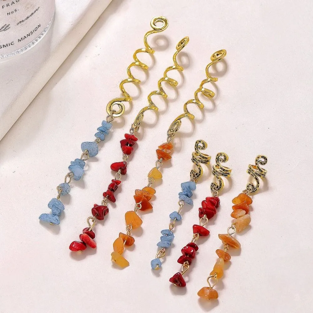Crystal Quartz Stone Hair Charms for Braids and Dreadlocks - Natural ...