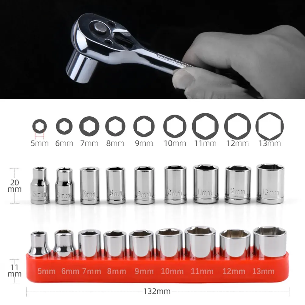 DHgate.com:2024 9-Piece 1/4-inch Hex Sleeve Spanner Drive Converter ...