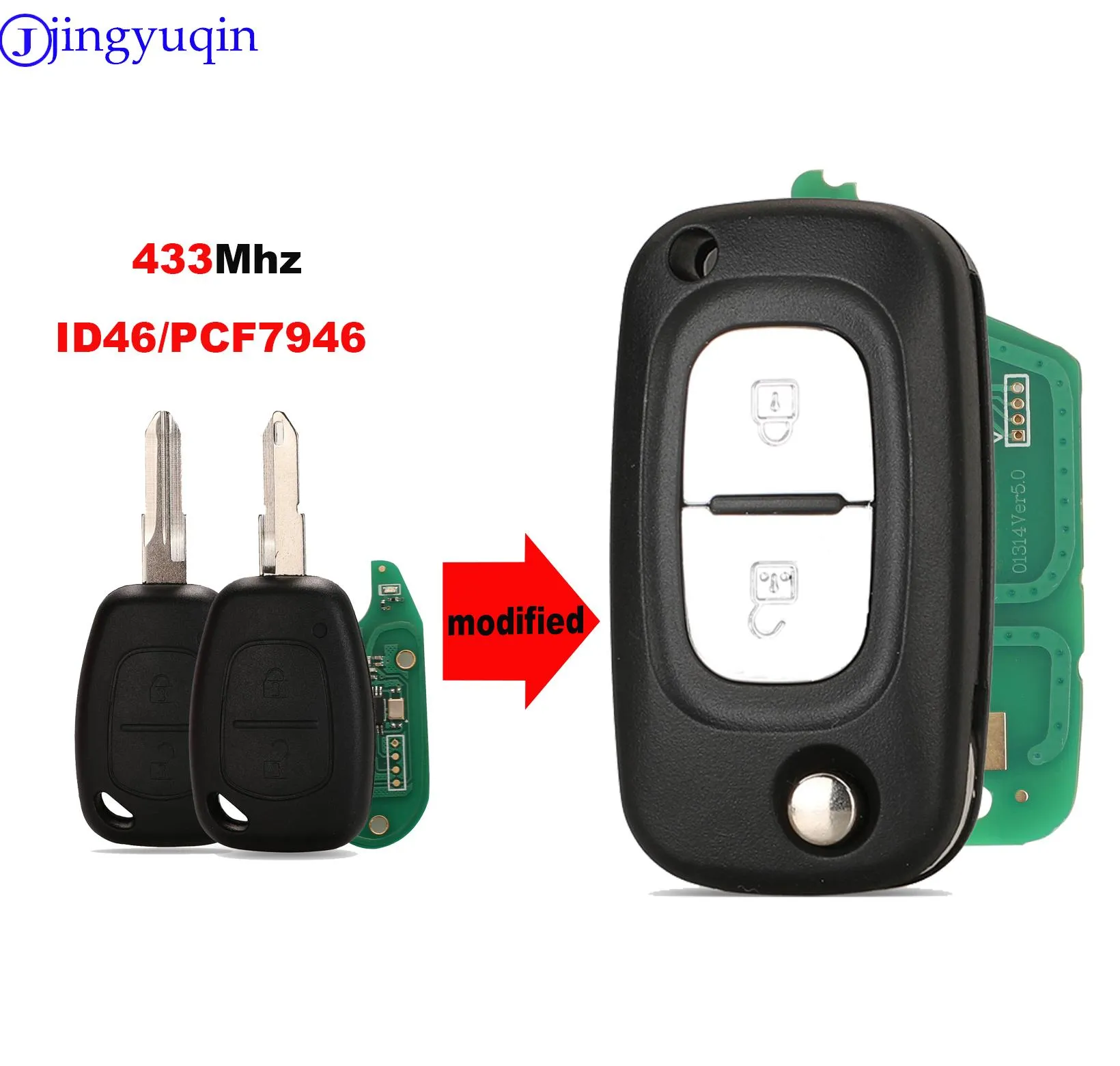 Upgraded 2-Button Remote Car Key Shell for Vauxhall/Opel Vivaro ...
