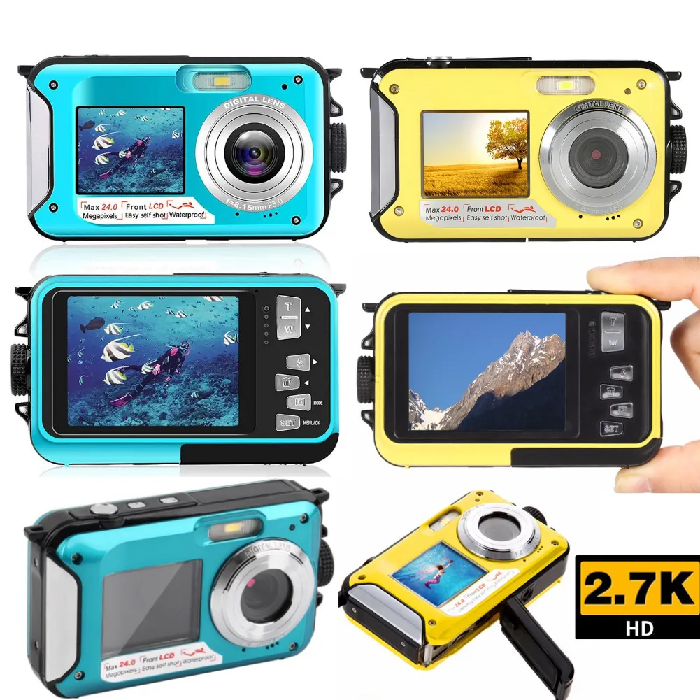 Underwater Full HD 1080P Mini Digital Camera, Shockproof Waterproof ...