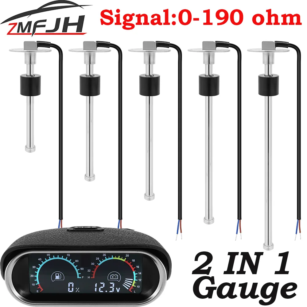 DHgate.com:2-in-1 LCD Digital Fuel Level Gauge + Voltage Meter ...