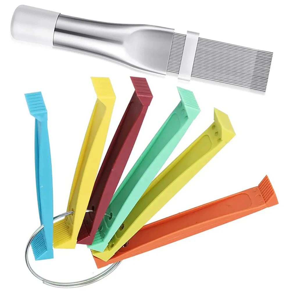 Radiator Cleaning Brush Kit: Universal Air Conditioner Fin Comb ...