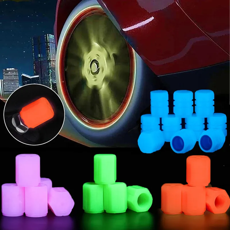 Luminous Tire Valve Caps: Glowing Wheel Night Caps for Bikes, Cars ...