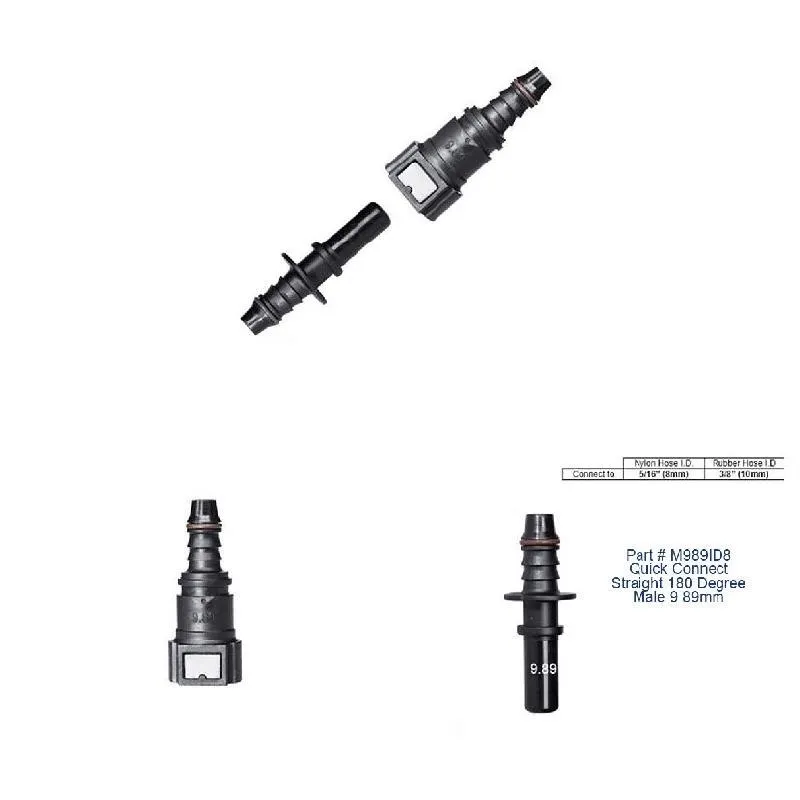 Fuel Hose Straight Quick Release Connector Plastic Fuel Line Connectors ...