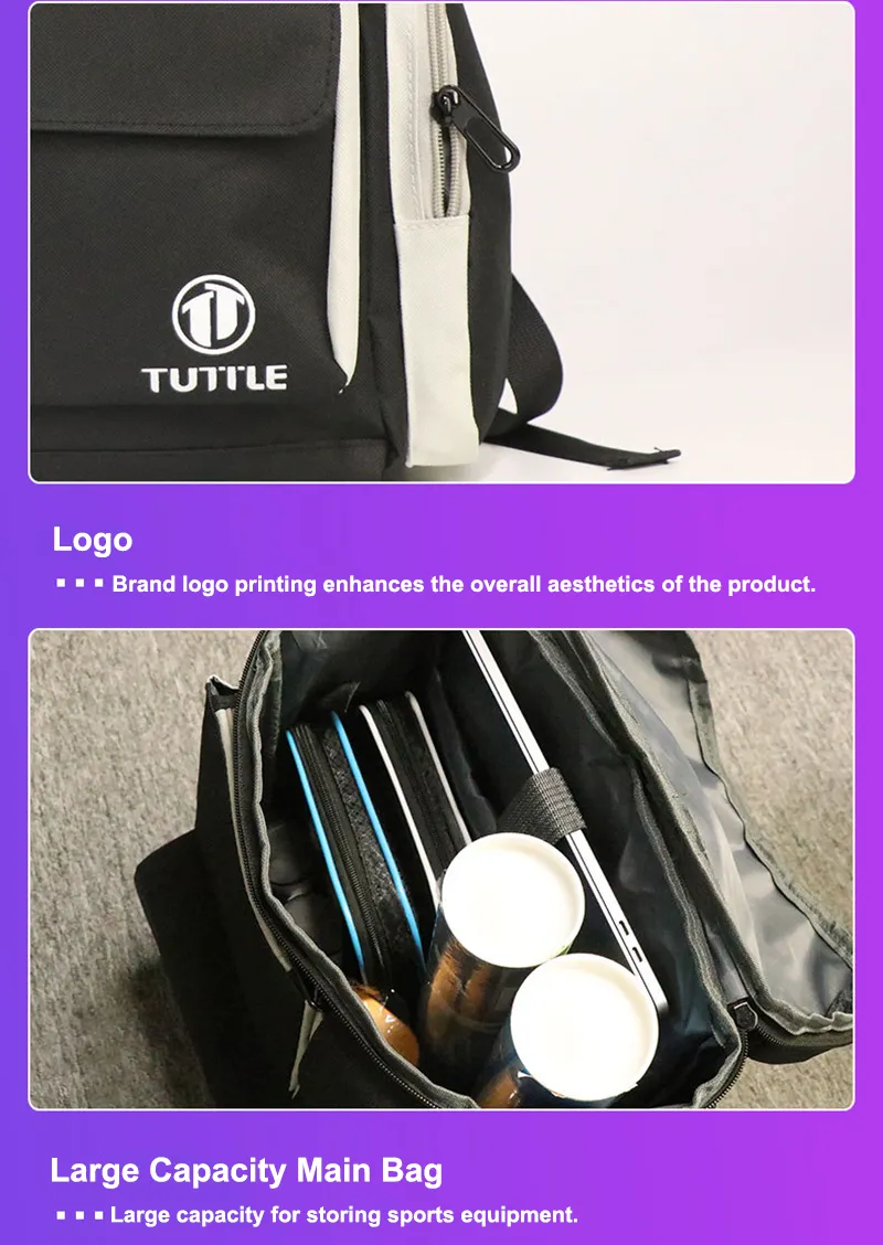 TUTTLE Table Tennis Racket Backpack High-Capacity Shoes Bag Case for ...