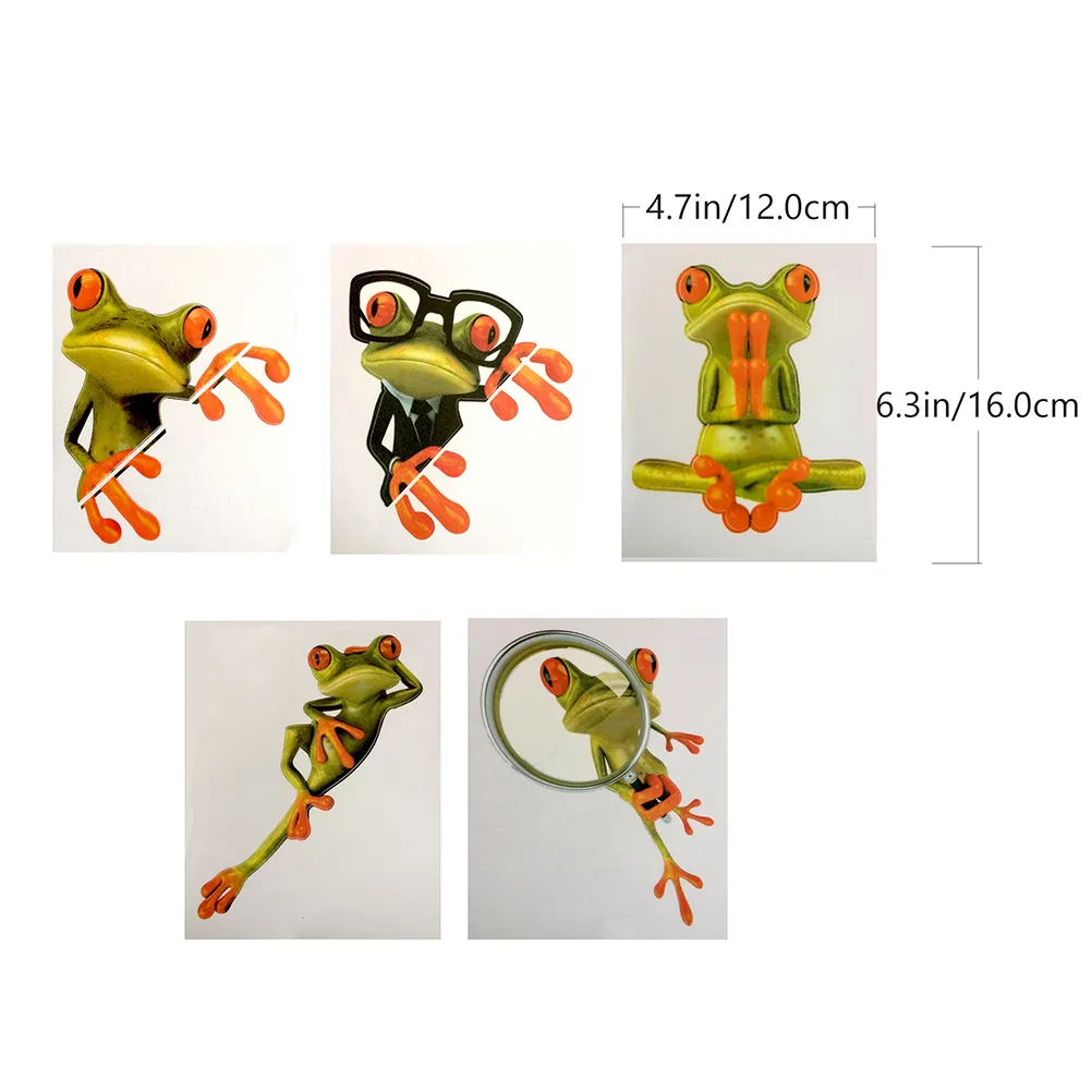 Cute 3D Frog Car Sticker Decal Set Fun Laptop Stickers, Skateboard ...