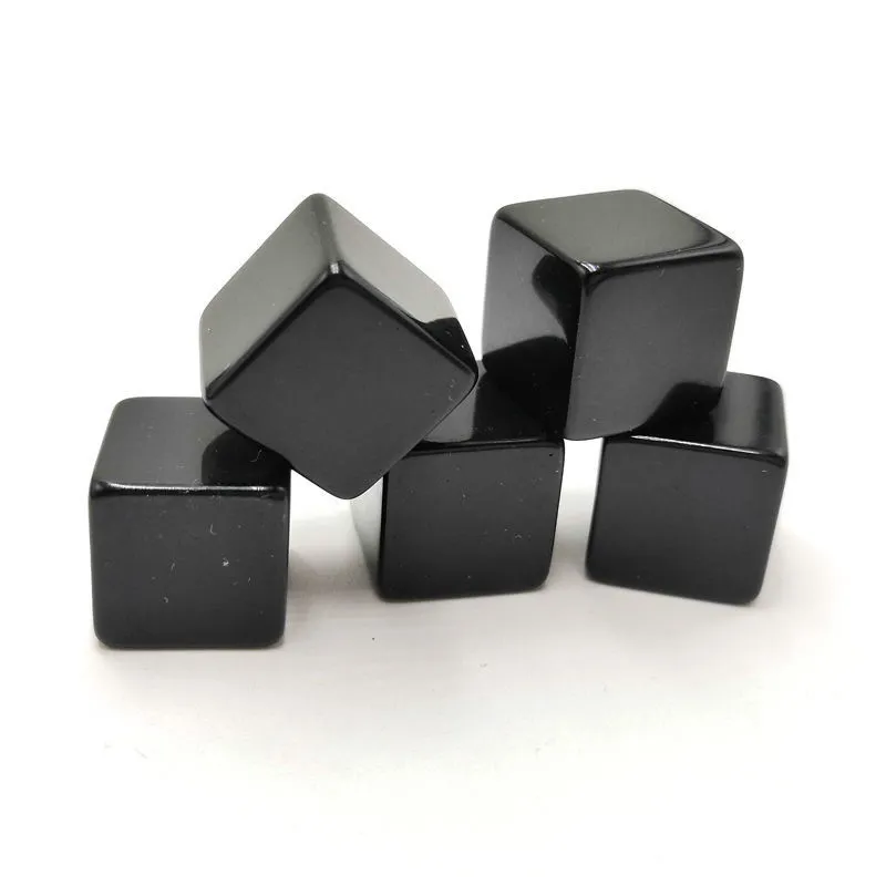 /Pack Acrylic #20 Square Corner White Black Blank D6 Dice Teaching ...