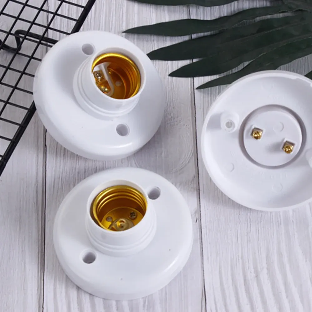 DHgate.com:E27 Screw Cap Base Ceiling Light Socket Holder | Spiral Bulb Stand (8 Pack, White ...