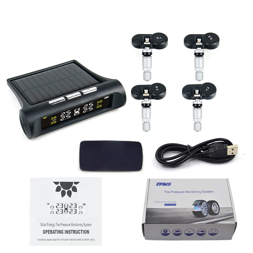 DHgate.com:TPMS Solar Power USB Rechargeable Tire Pressure Monitoring ...
