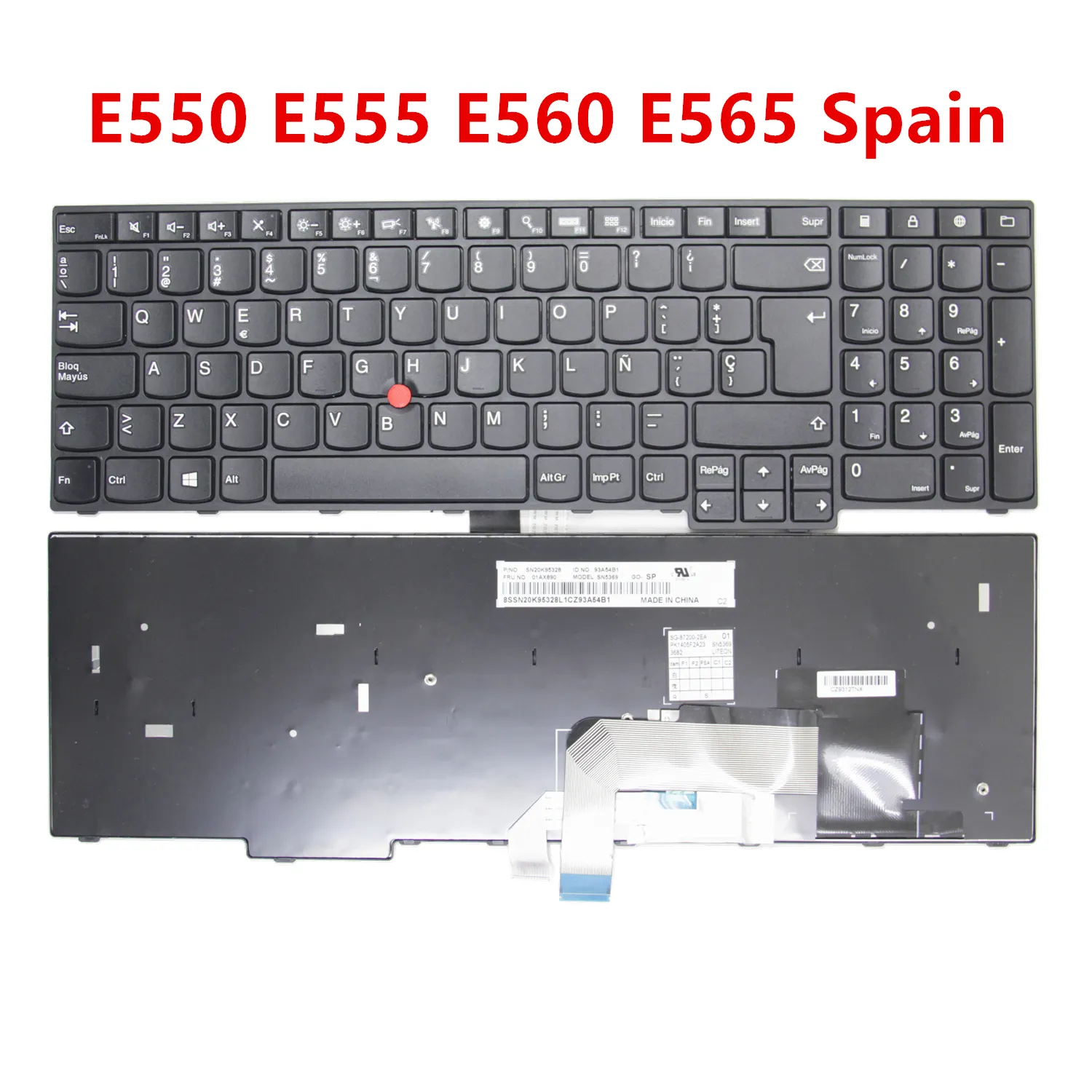 US Standard Laptop Keyboard for ThinkPad E550 E555 E560 E565 E570 E575 ...