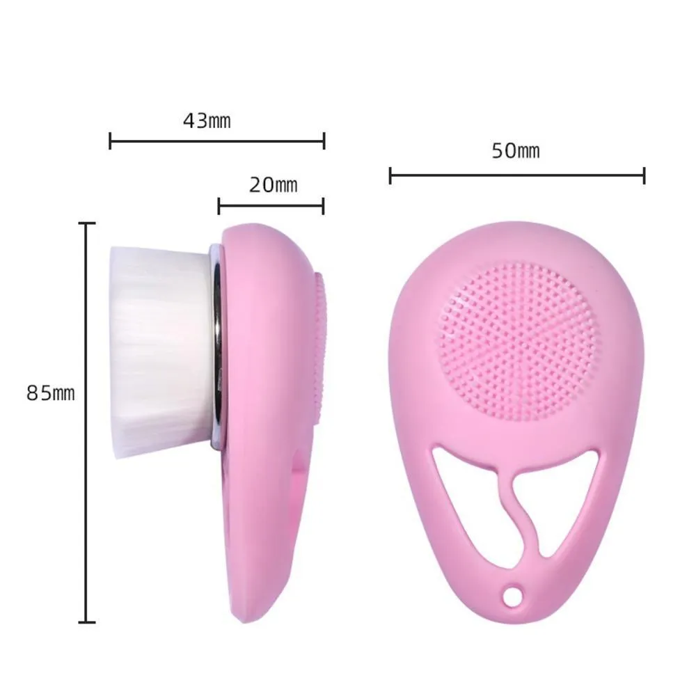 Silicone Face Scrubber Brush Dual-Sided Soft Facial Cleansing Brush ...