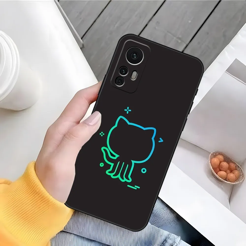 DHgate.com:Social Github Cat Phone Case for Xiaomi Models with Drop ...