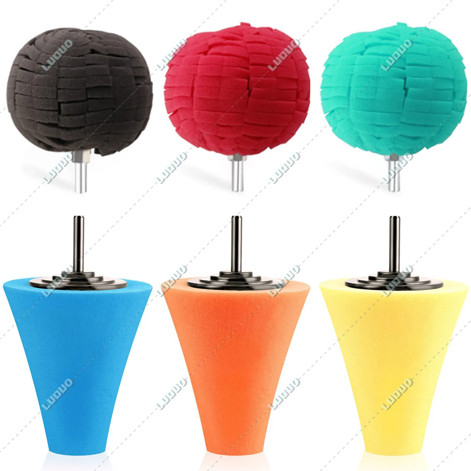 Car Polishing Kit Drill Attachment - Auto Wheel Polishing Sponge Set ...