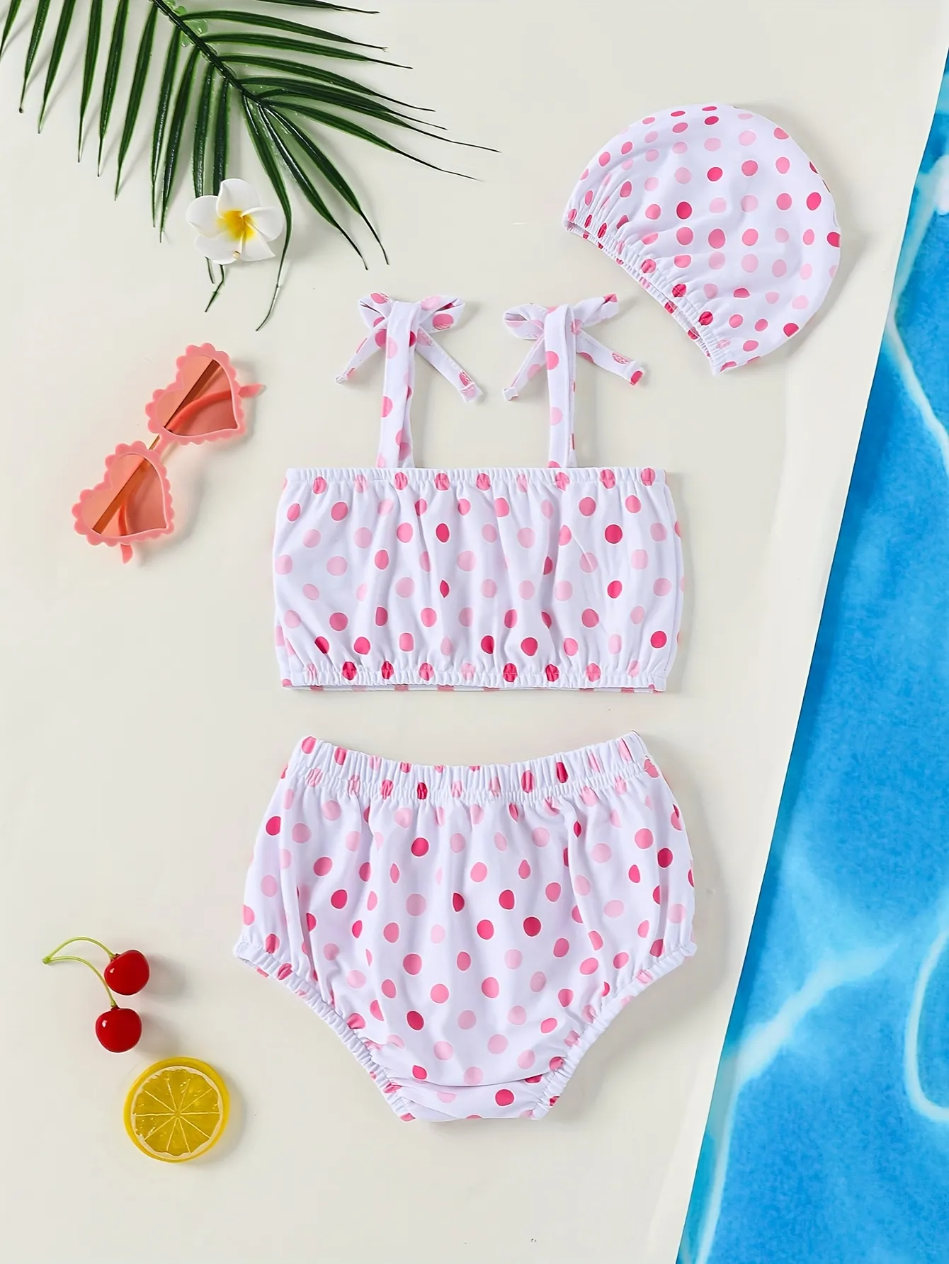 DHgate.com:Toddlers Polka Dot Swimsuit Set: Camisole, Briefs, and Swim ...