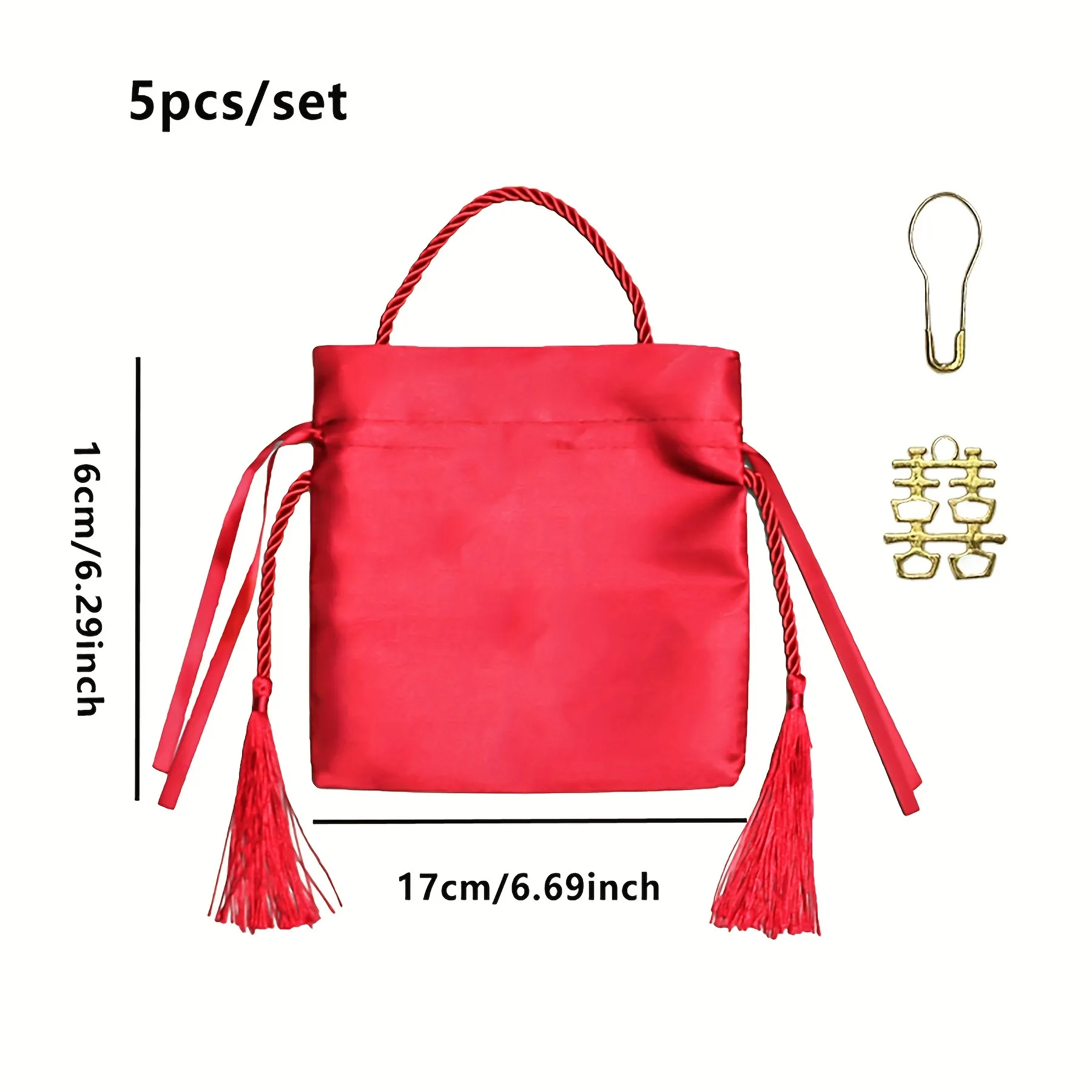 5 Pack Drawstring Gift Bags - Perfect for Birthdays, Weddings, Parties ...