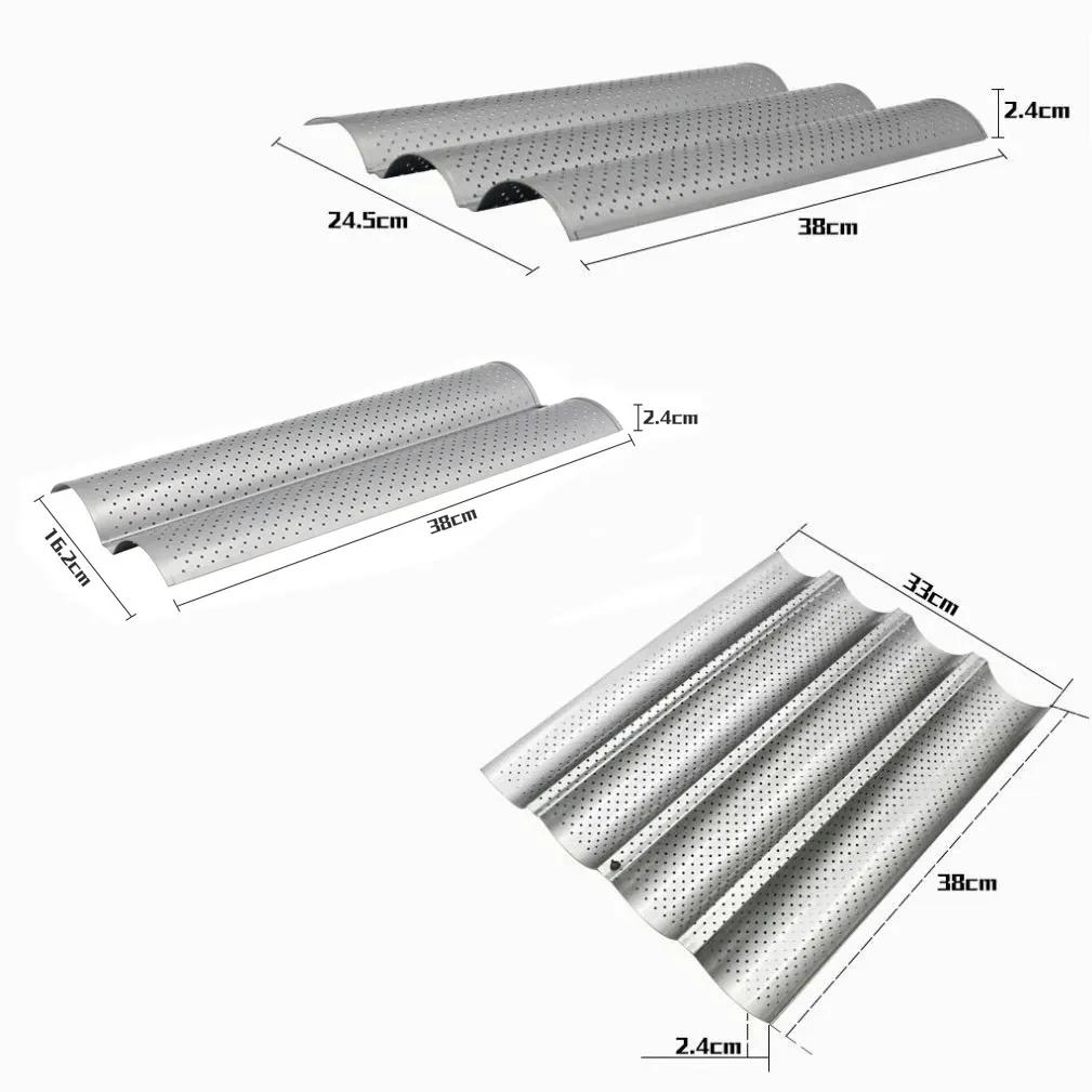 DHgate.com:French Bread Mold Loaf Wave Shape Groove Baguette Tray Pan ...