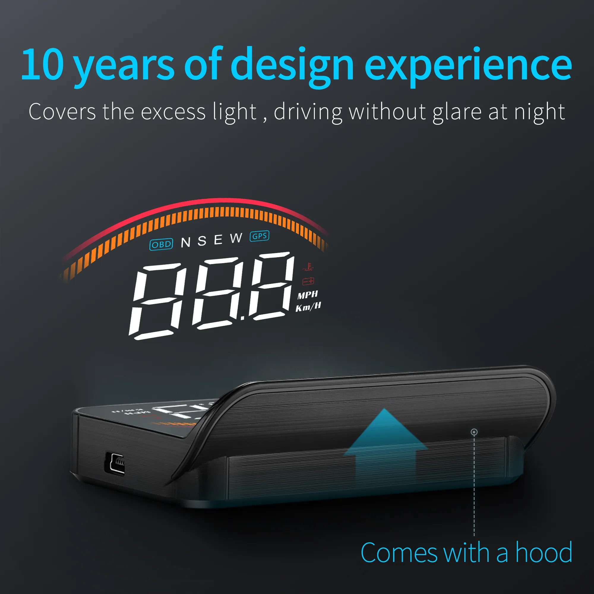 WYOBD M11 Car Speed Windshield Projector OBD2 GPS Dual System HUD ...
