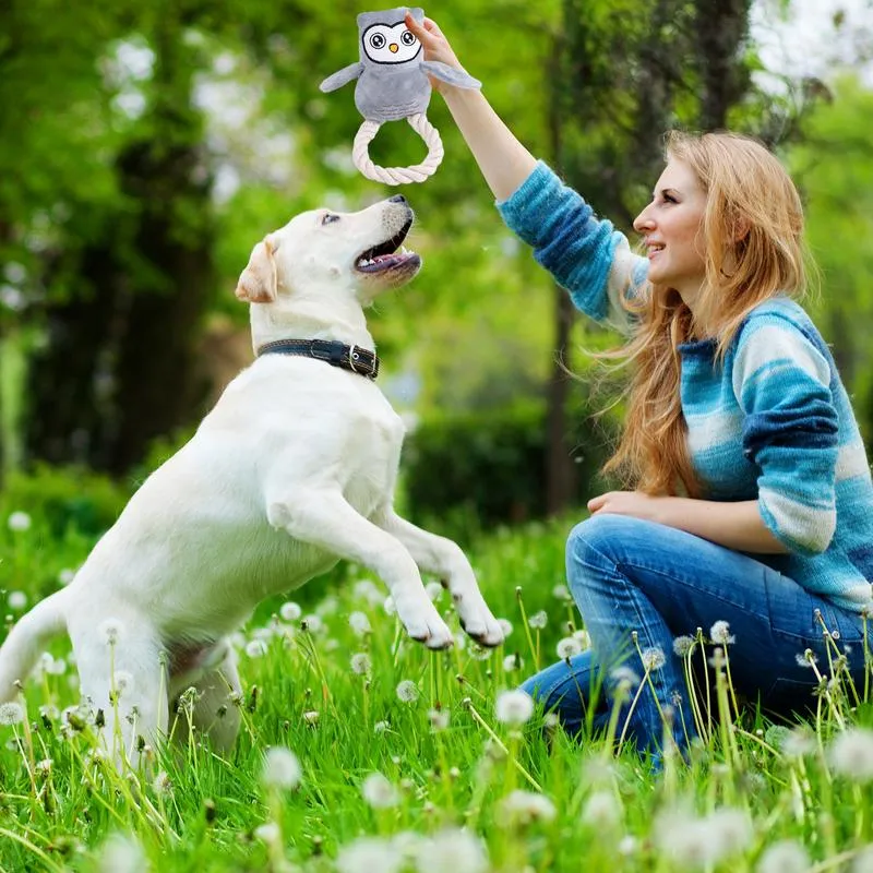 DHgate.com:Durable Rope & Plush Owl Dog Toys for Chewing & Fetching ...