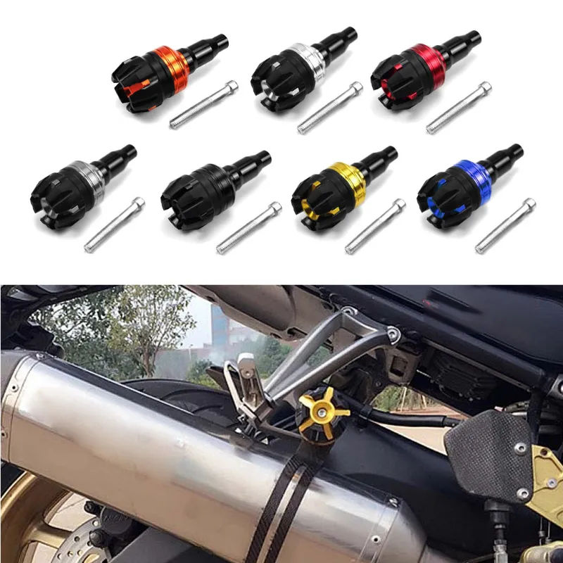10mm Universal CNC Aluminum Motorcycle Frame Sliders Protector for ...