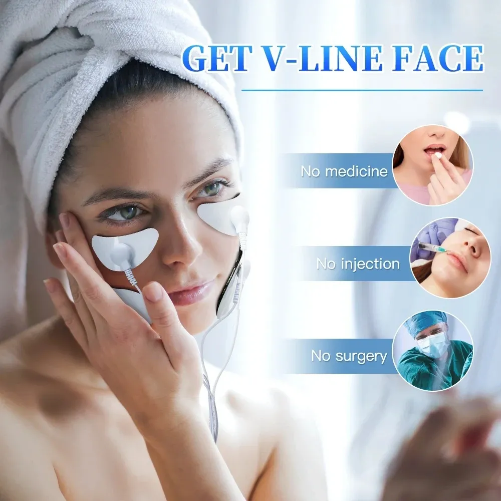 EMS Facial Massager Microcurrent Muscle Stimulator USB Rechargeable ...