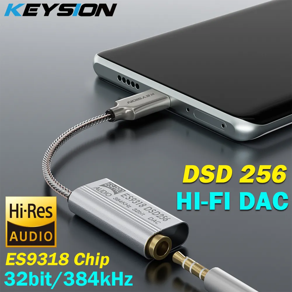 KEYSION USB C to 3.5mm DAC Amplifier, DSD256 Hi-Fi Audio Adapter with 32Bit/384kHz from Dhgate ...