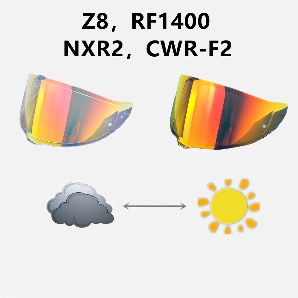 Photochromic Helmet Shield for SHOEI Z8 X15 RF1400 CWR-F2 NXR1/2 X14 Z7 ...
