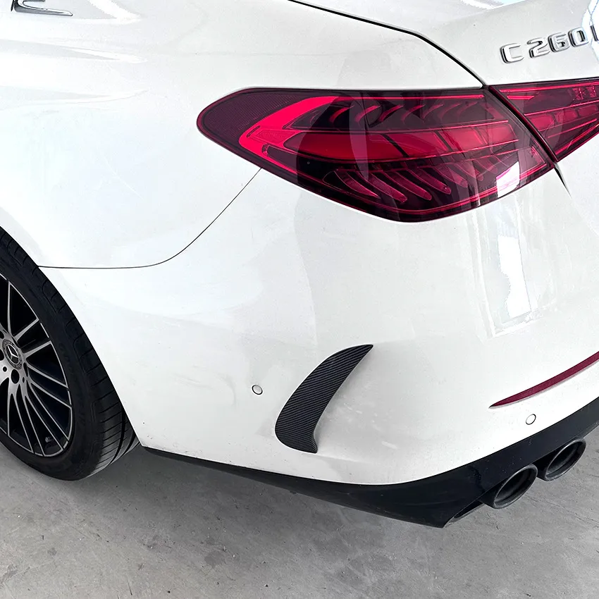 W206 S206 Carbon Fiber Rear Bumper Side Vents Spoiler Canard for ...
