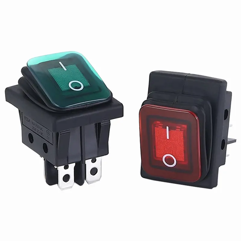 IP67 Waterproof Oil-Proof Four-Color LED Rocker Switch 220V/12V from ...