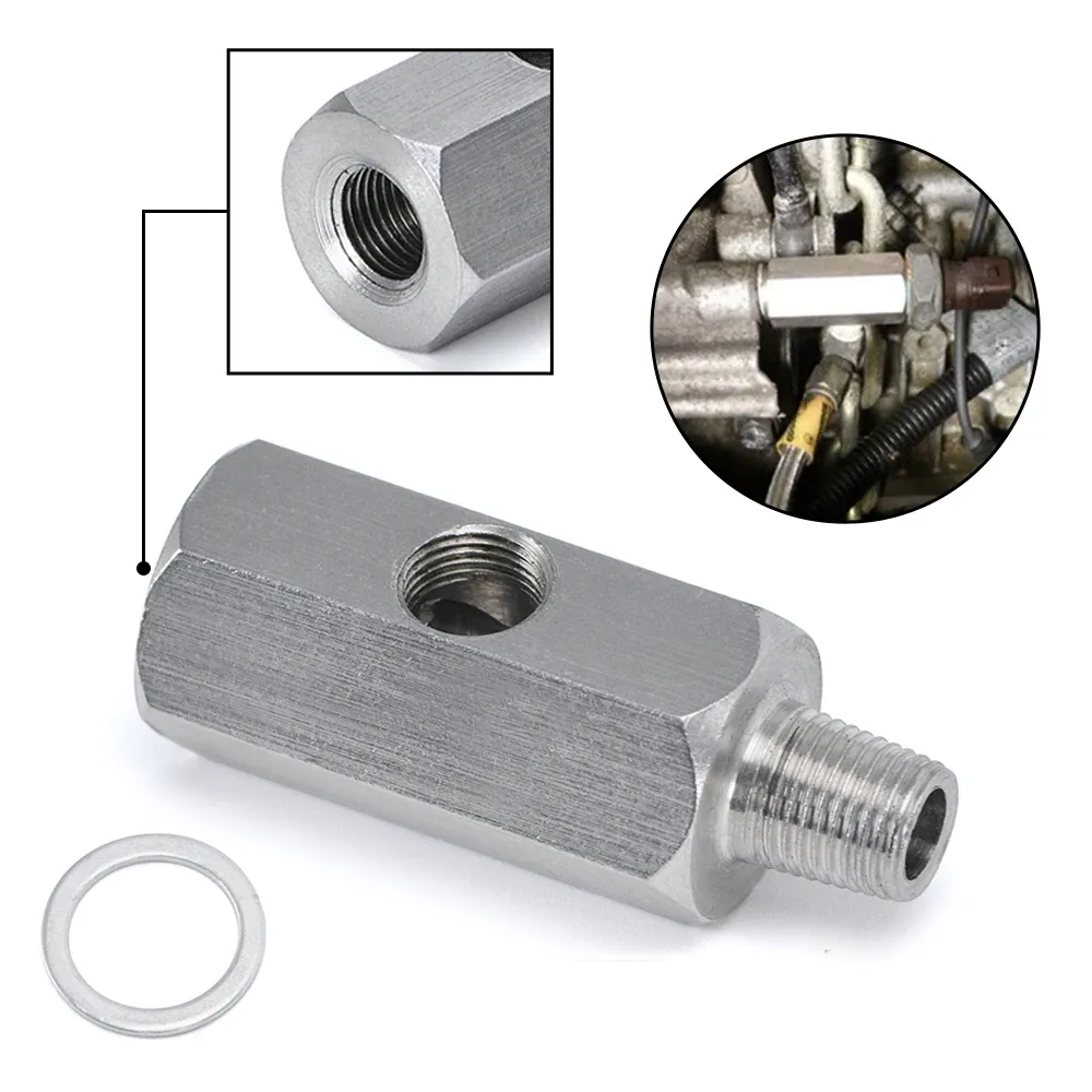 DHgate.com:UPGRADED Stainless Steel Oil Pressure Sensor Tee Adapter, 1/ ...