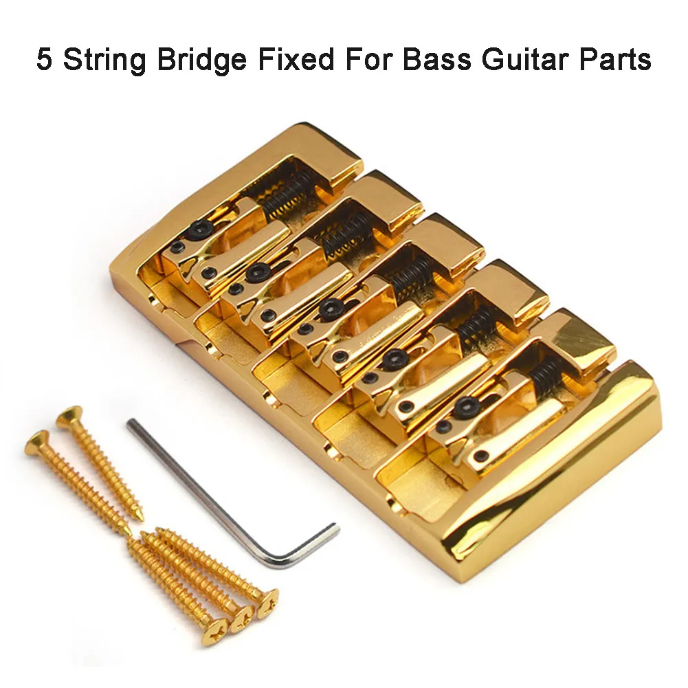 DHgate.com:5-String Bass Bridge Dual-Use Guitar Parts 17mm Fixed Hard ...