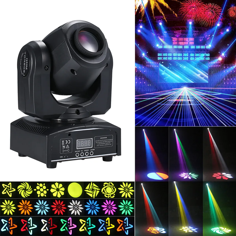 Mini DJ Lighting DMX512 Beam Spotlight 30W Auto Run, Sound Activated ...
