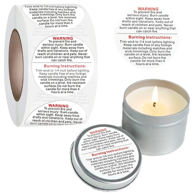 DHgate.com:Round Candle Warning Labels: 500-Piece Set for Candle Jars ...