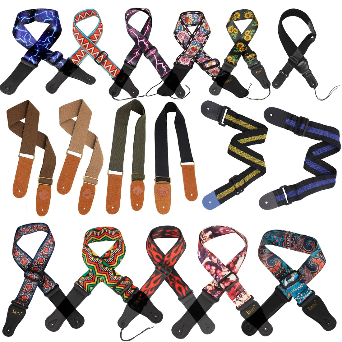 DHgate.com:Adjustable Multicolor Guitar Strap with Paddle Clamp for ...