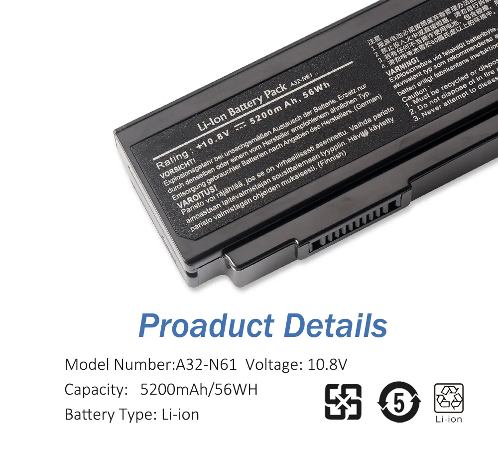 DHgate.com:2024 Upgraded ETESBAY 5200mAh Laptop Battery for ASUS G50 ...