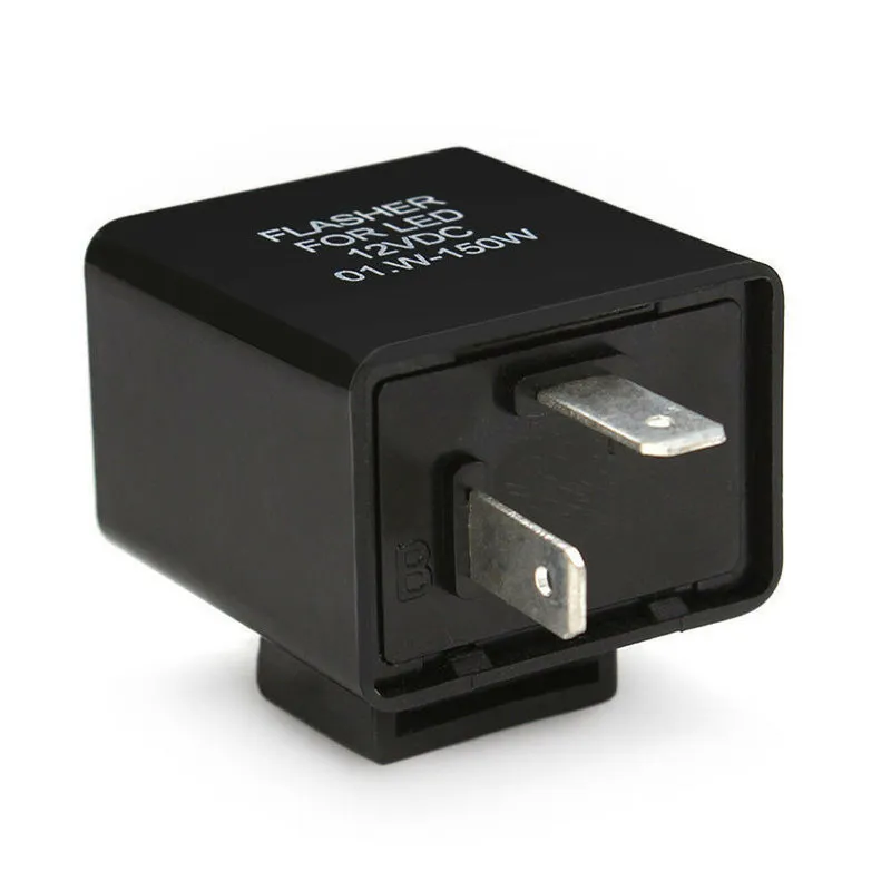 DHgate.com:Sleek Black Motorcycle LED Flasher Relay: 12V 2-Pin Turn ...