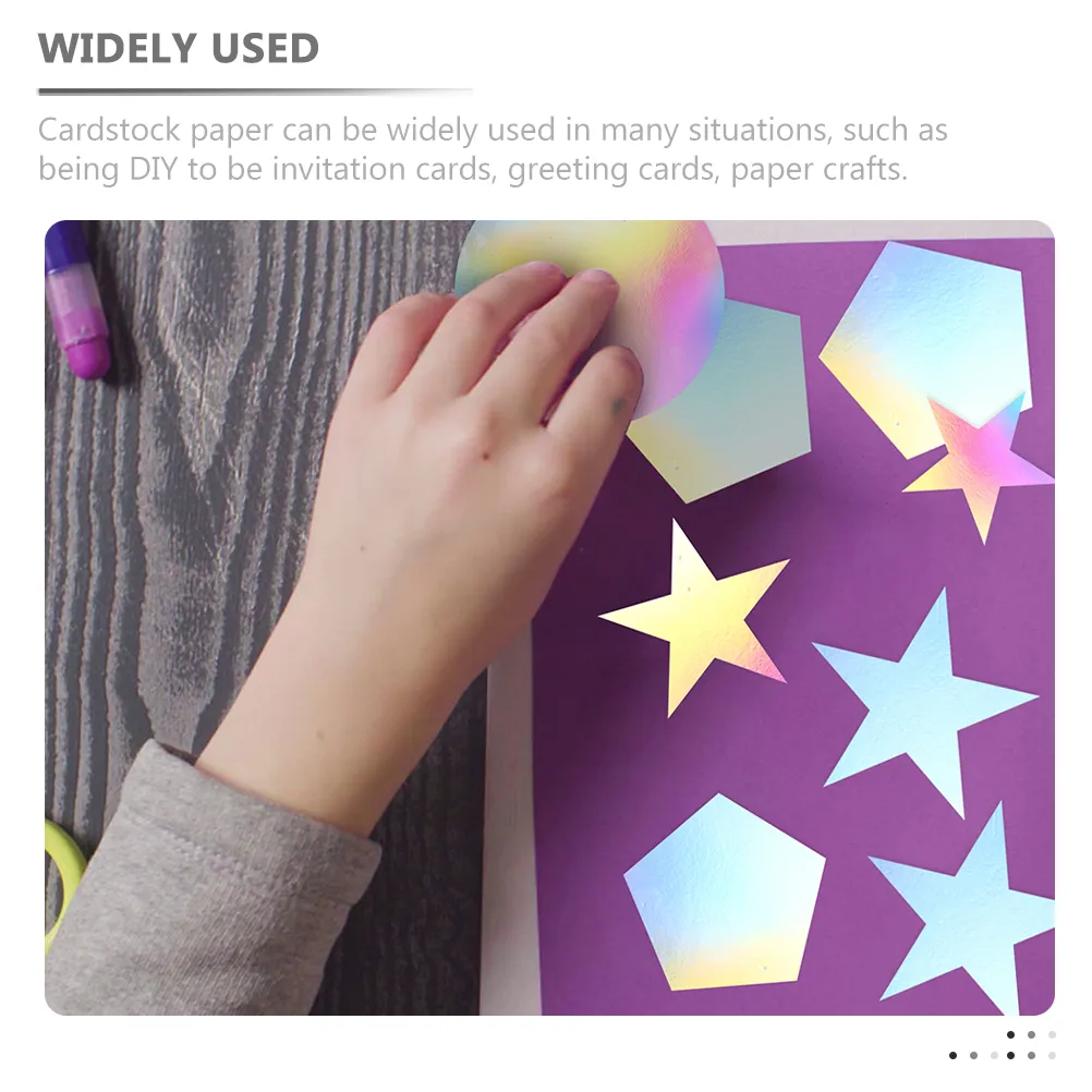 10 Sheets Metallic Rainbow Cardboard Painting Cardstock Paper ...