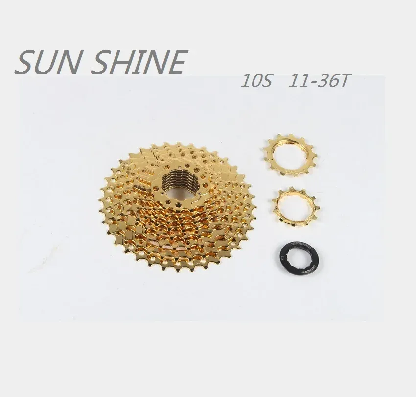 SUNSHINE 10-Speed Gold Cassette Freewheel - Ultimate MTB Flywheel for ...