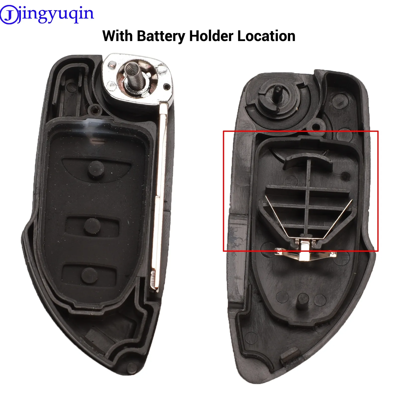 2-Button Replacement Car Key Cover Shell - Durable ABS Plastic ...