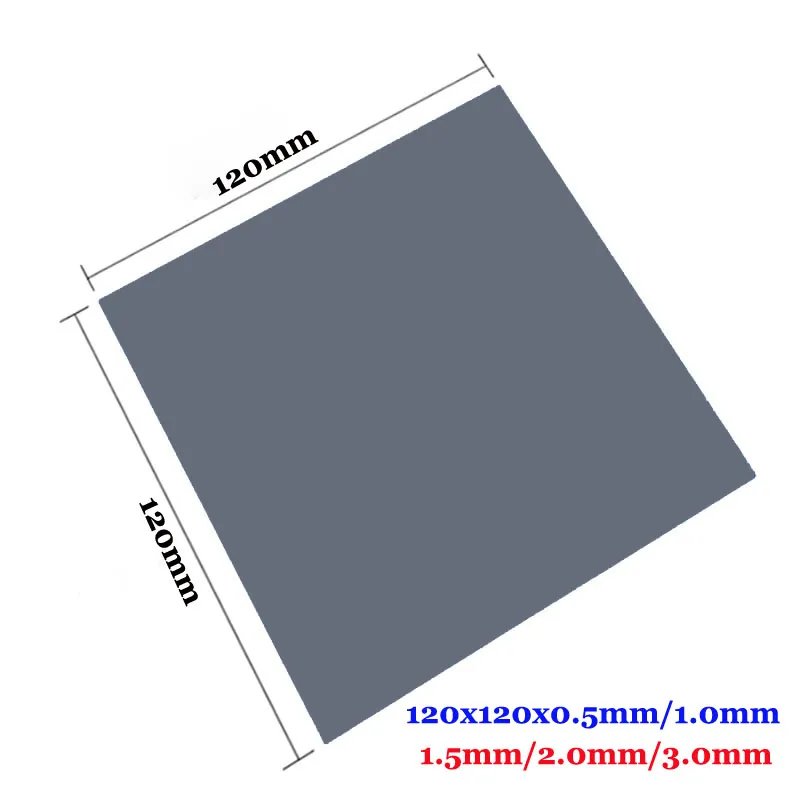 120x120mm Thermal Pad, 20W/mK High Thermal Conductivity Silicone Pad ...