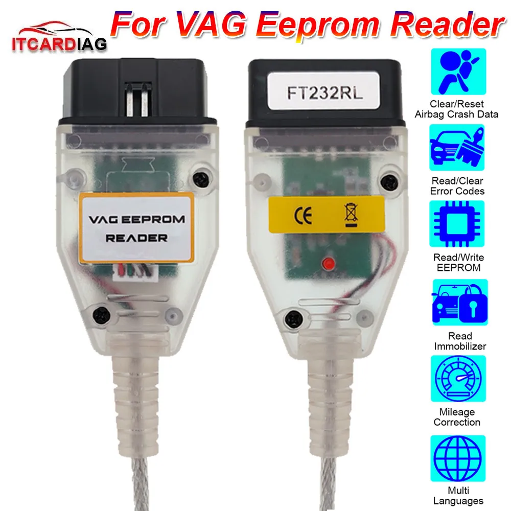 Mileage Correction Tool For VAG Eeprom Programmer 1.20: Airbag Reset ...