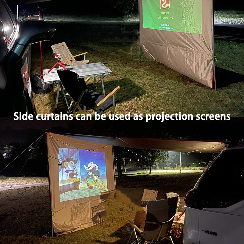 420D Oxford SUV Side Awning Tent, Waterproof Rooftop Canopy Sunshade ...