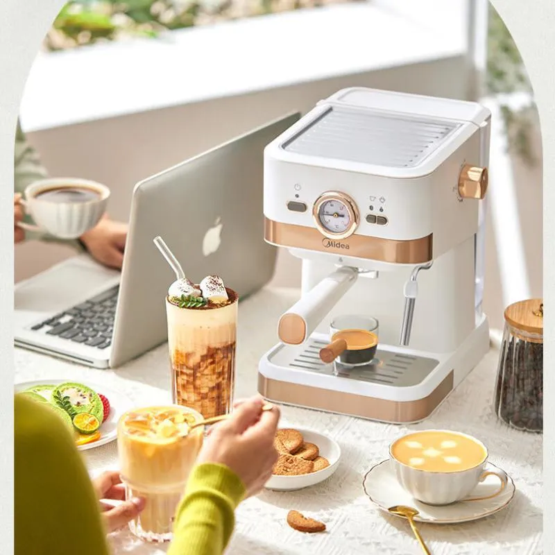 Electric Italian Espresso Maker: Midea Retro Italian Coffee Machine 20 ...