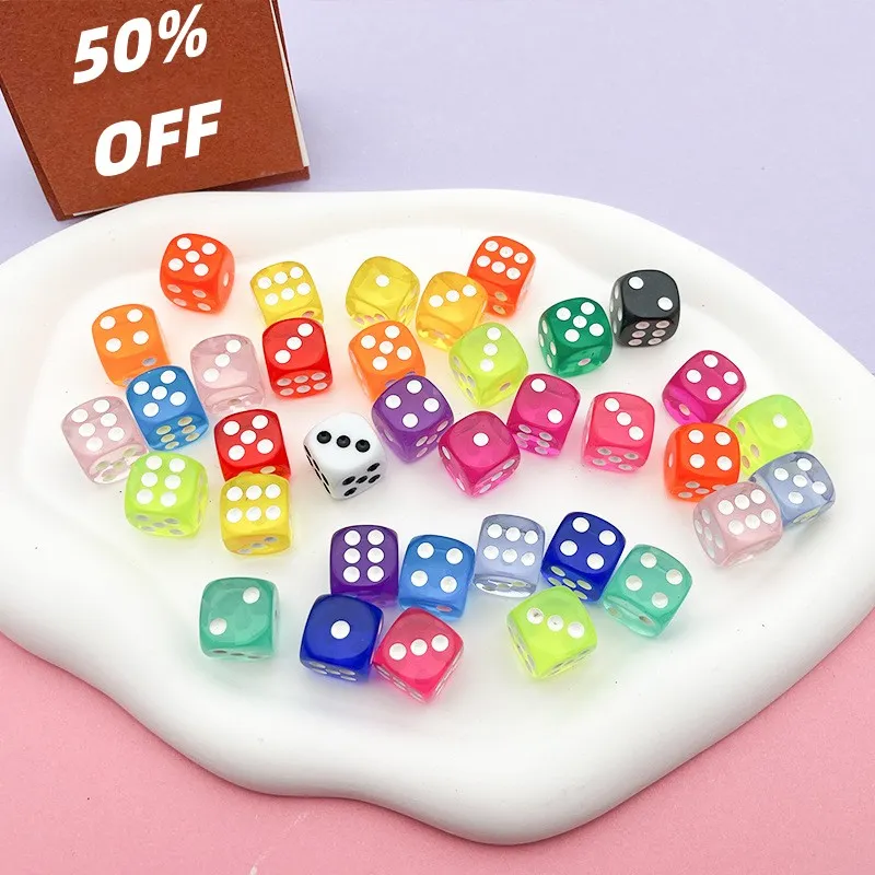 DHgate.com:Multicolor 14mm Opaque Six-Sided Spot D6 Dice Set (10 Pack ...