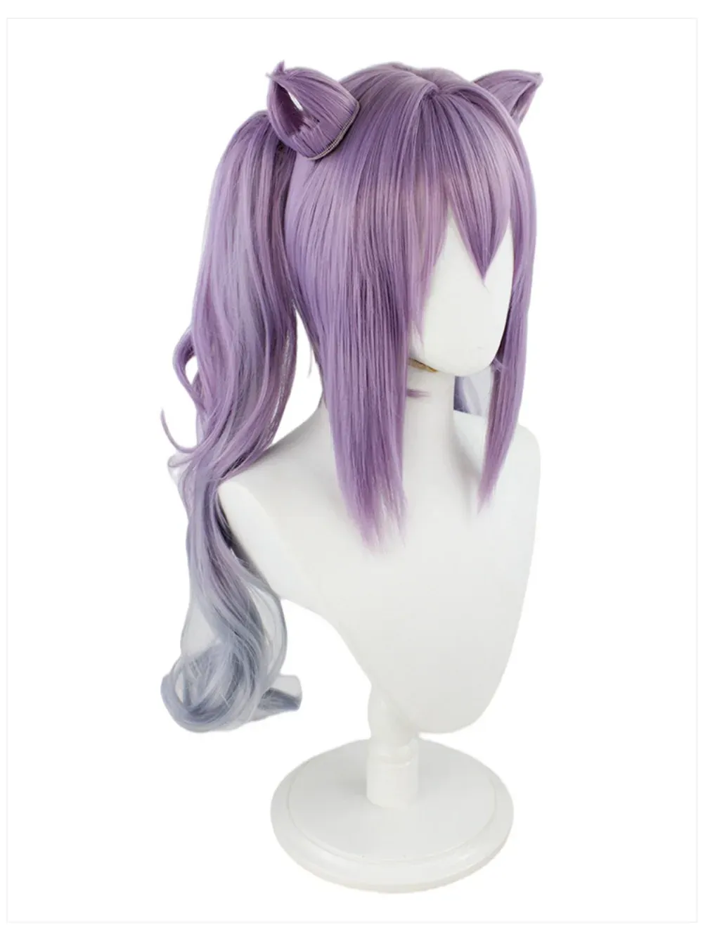 Long Curly Purple Gradient Genshin Impact Keqing merkin pubic wig ...