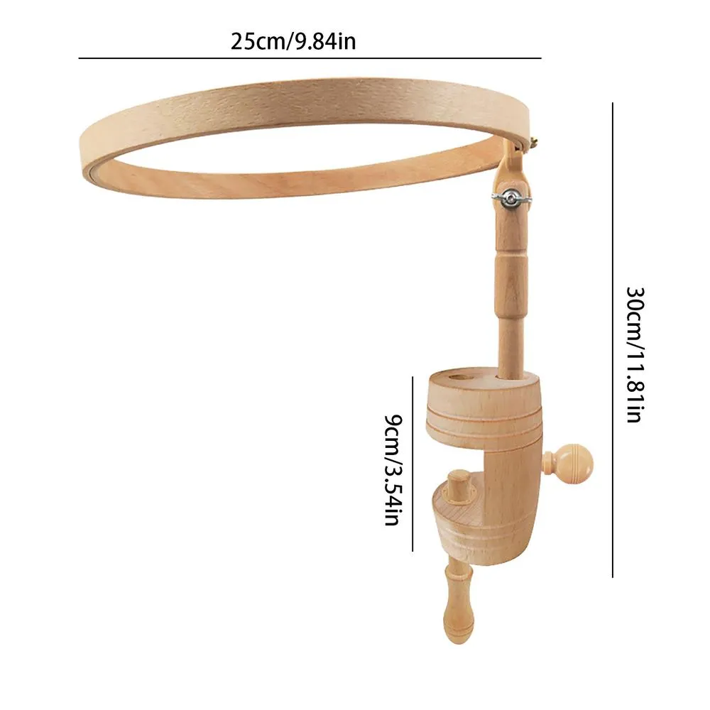Premium Adjustable Embroidery Hoop Stand with Tabletop Clamp - Beech ...