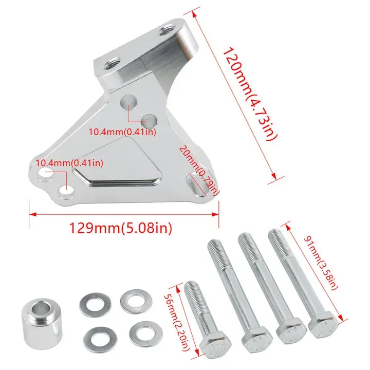 K-Series Engine Block Mount Bracket Set Silver Black for Honda K20A ...